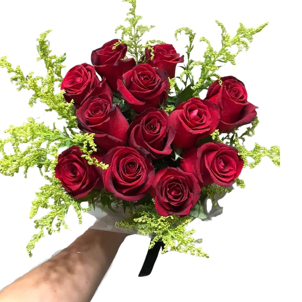 Buquê de 12 Rosas Vermelhas | Marina Cestas